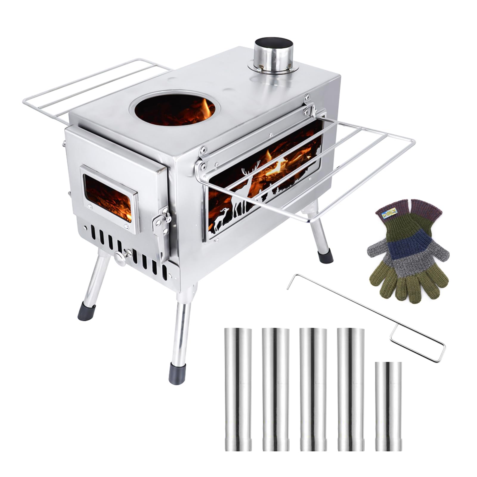 Amazon.co.jp: SOTECH キャンプ ストーブ 薪 携帯式折り畳み 二次燃焼